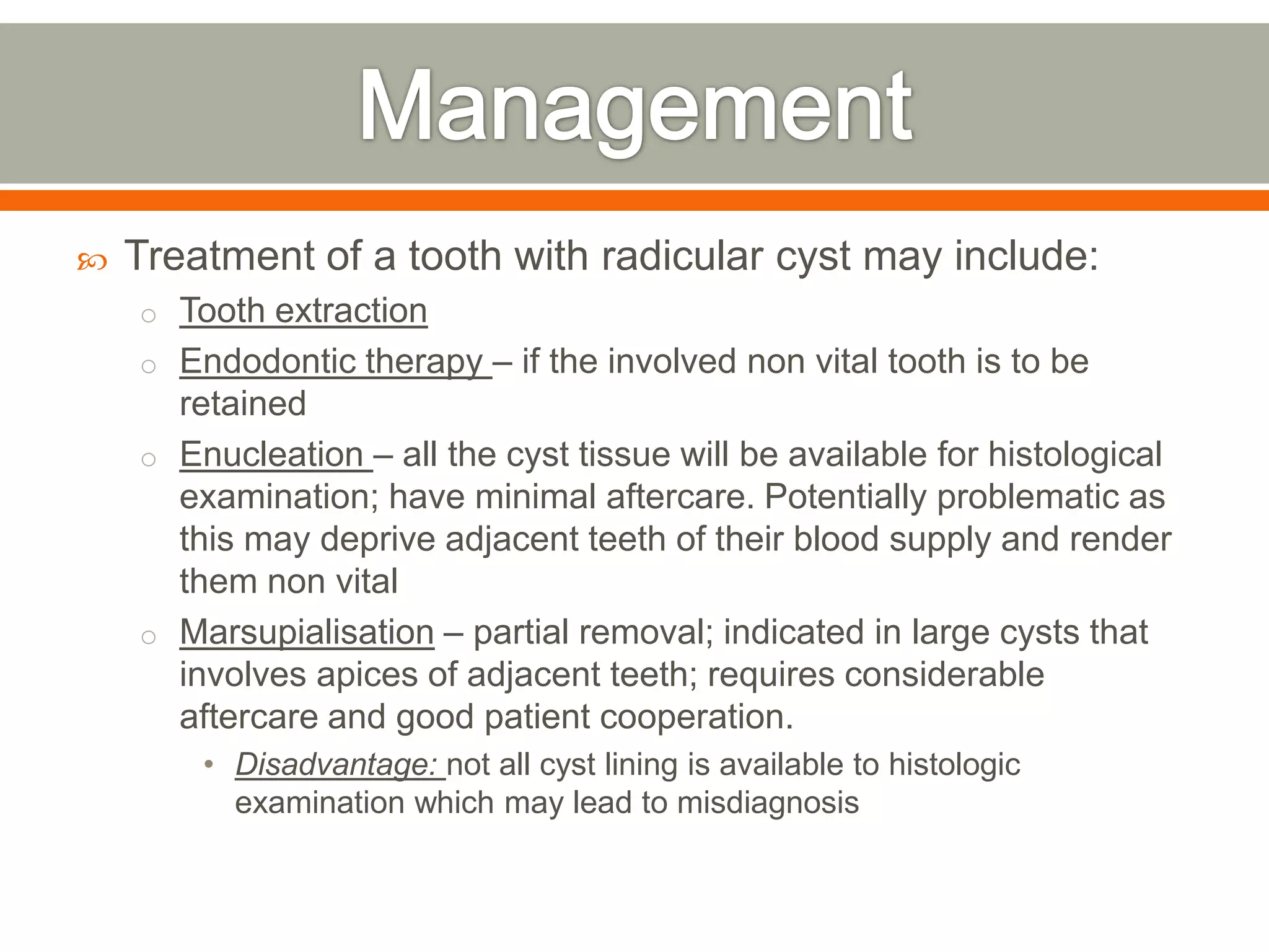 Radicular cyst | PPTX | Dental Health | Diseases and Conditions