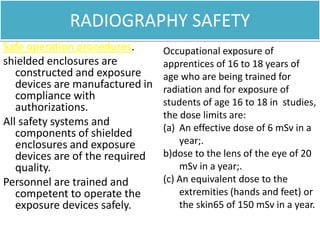 Radigraphy safety Measures - safety professionals | PPTX | Medical ...