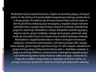 Radijacija i njeno dejstvo na čovjeka | PPTX