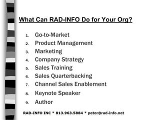 What can RAD-INFO INC do for your company? | PPT