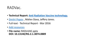 Anti Radiation Vaccine technology. | PPT