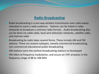 Radio | PPTX | Public Radio | Talk Radio