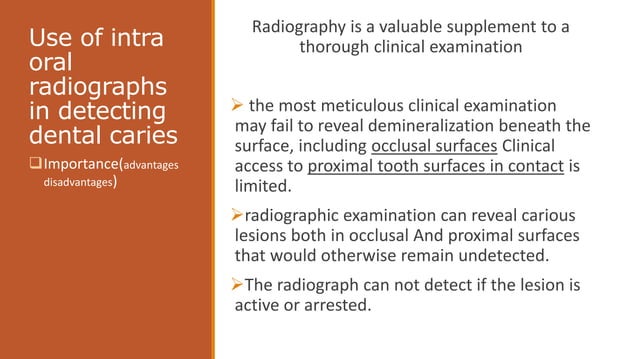 radiographic of interpretation of dental caries | PPTX