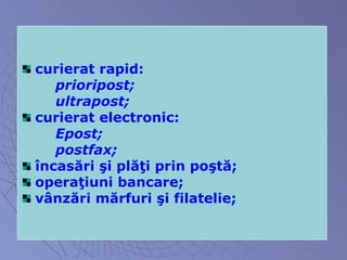 Retele de Radio, Televiziune, Sistemul postal | PPT