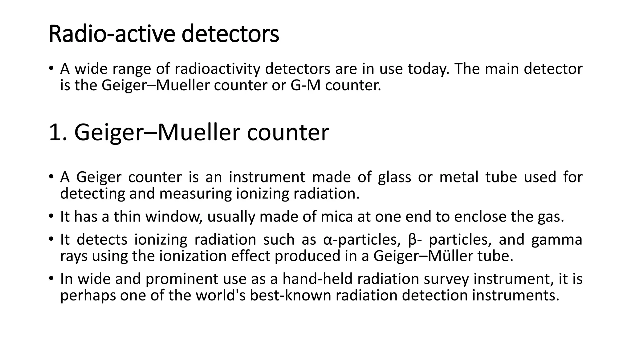Radio-active Counters | PPTX
