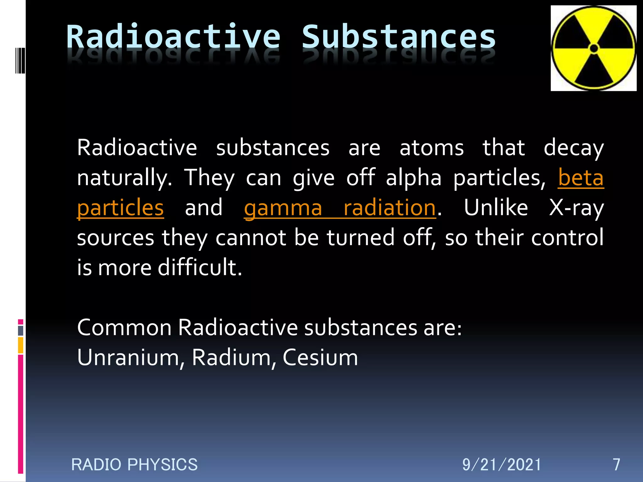 Radio-activity/substances | PPTX
