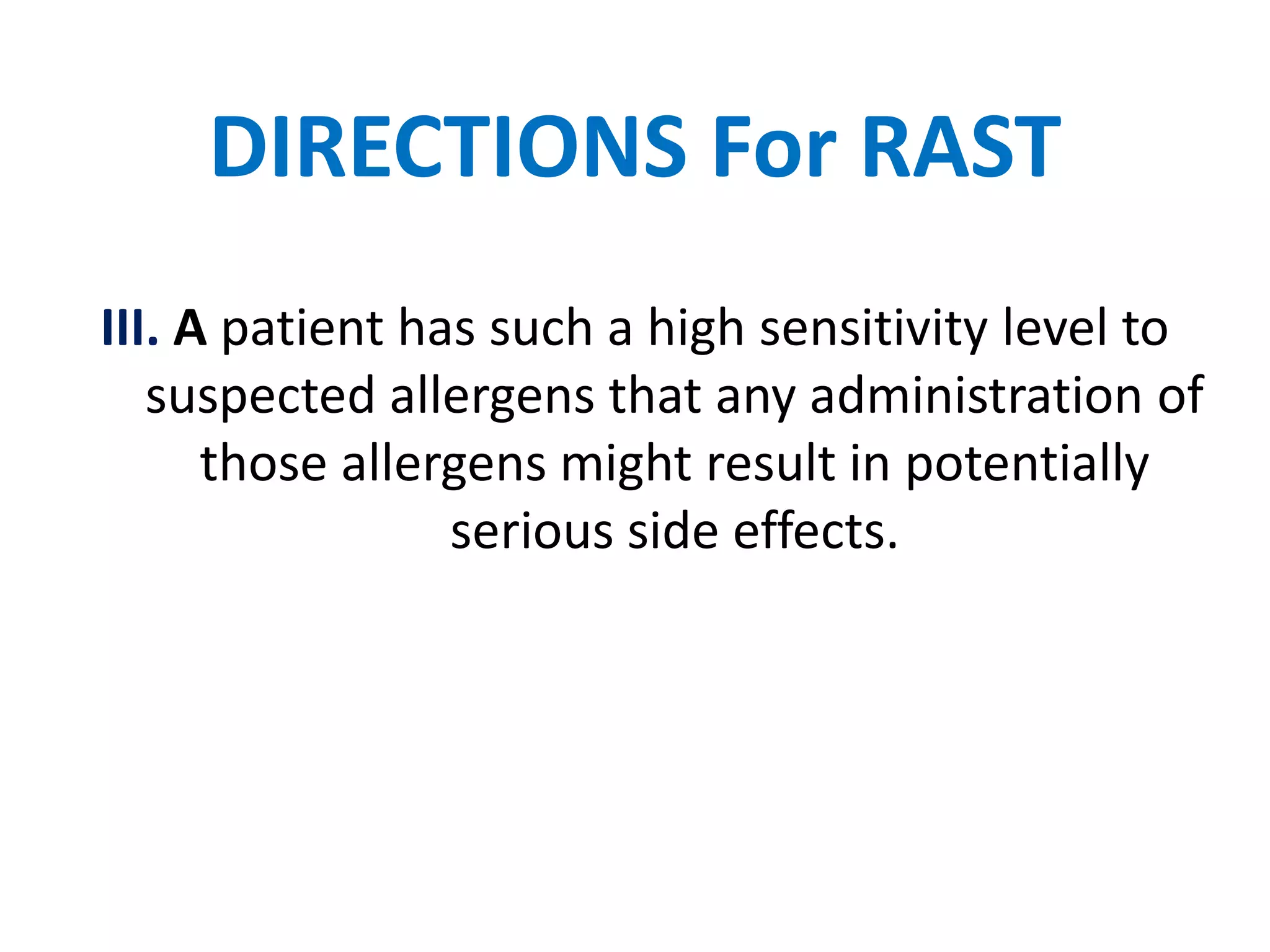 Radio allergosorbent test (rast) | PPTX