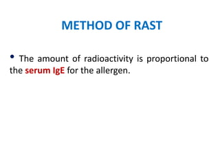 Radio allergosorbent test (rast) | PPTX