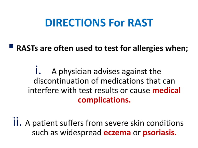 Radio allergosorbent test (rast) | PPTX