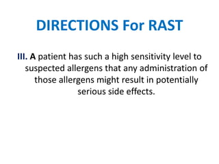 Radio allergosorbent test (rast) | PPTX