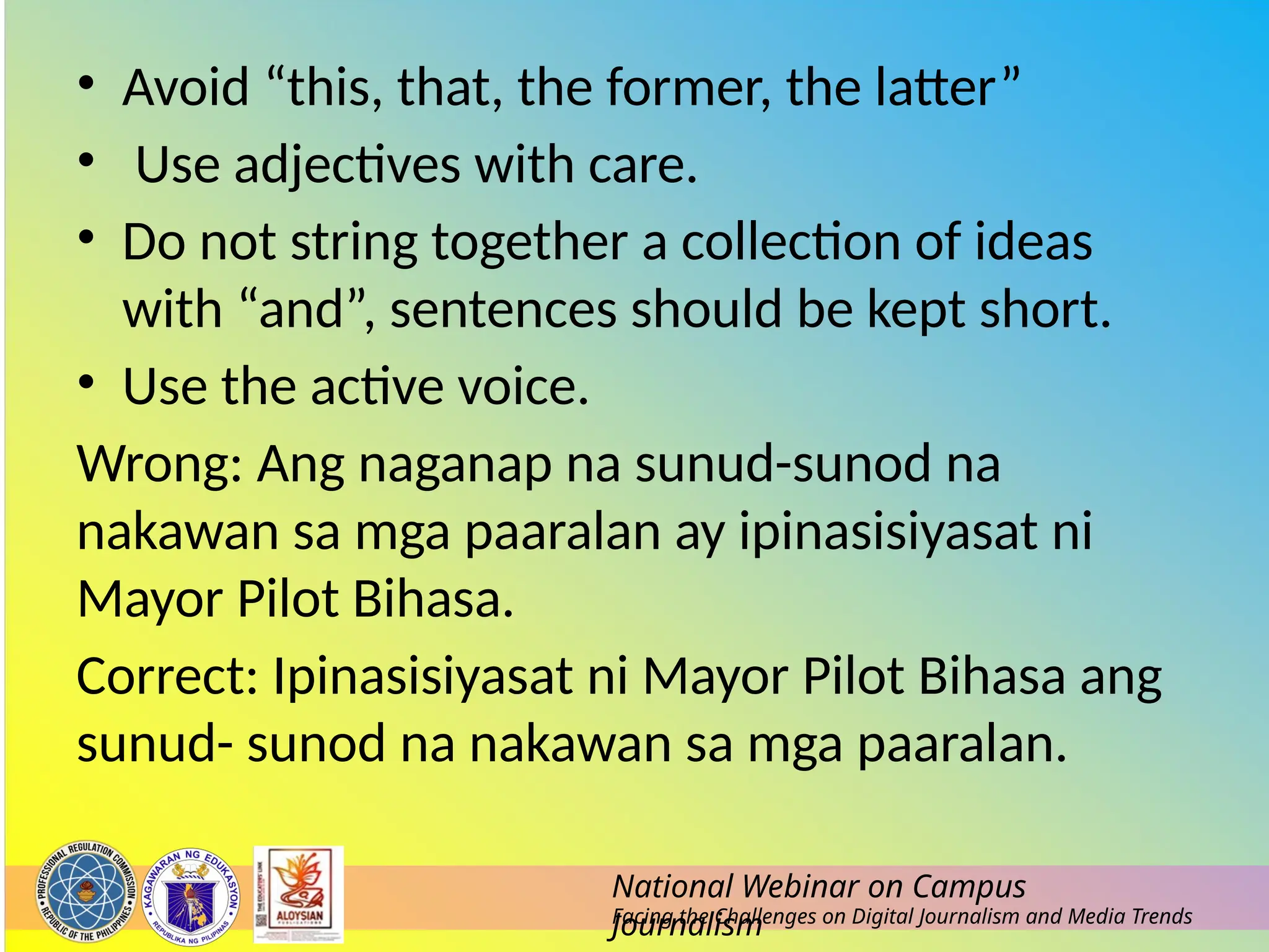 RADIO-BROADCASTing. training files. English and Filipino | PPTX