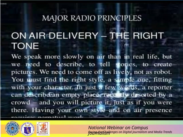 RADIO-BROADCASTing. training files. English and Filipino | PPTX