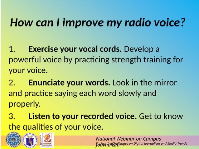 RADIO-BROADCASTing. training files. English and Filipino | PPTX