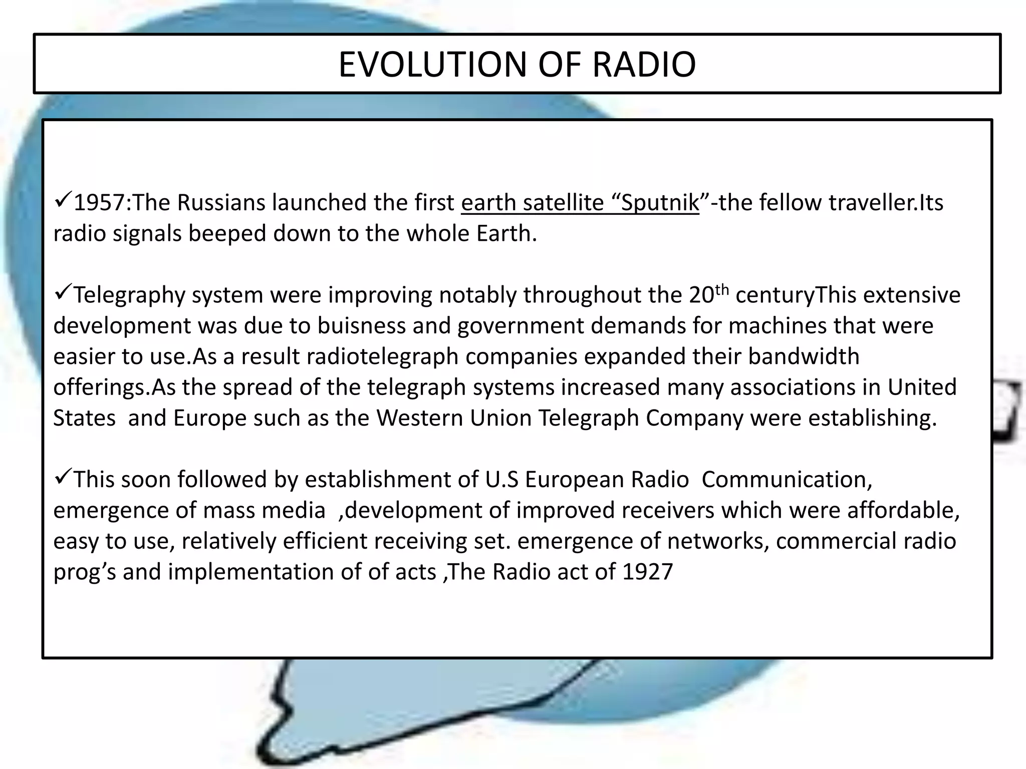 Radio evolution | PPTX