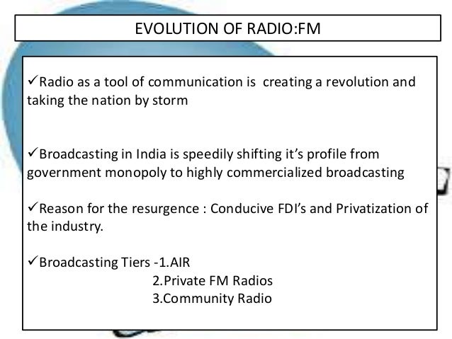 Radio evolution