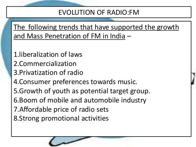 Radio evolution