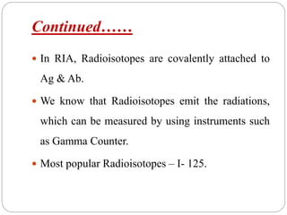 Radio immunoassay (ria) | PPTX