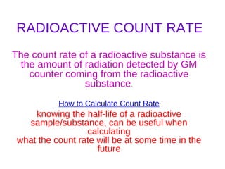 RADIOACTIVE DECAY AND HALF-LIFE CONCEPTS | PPT