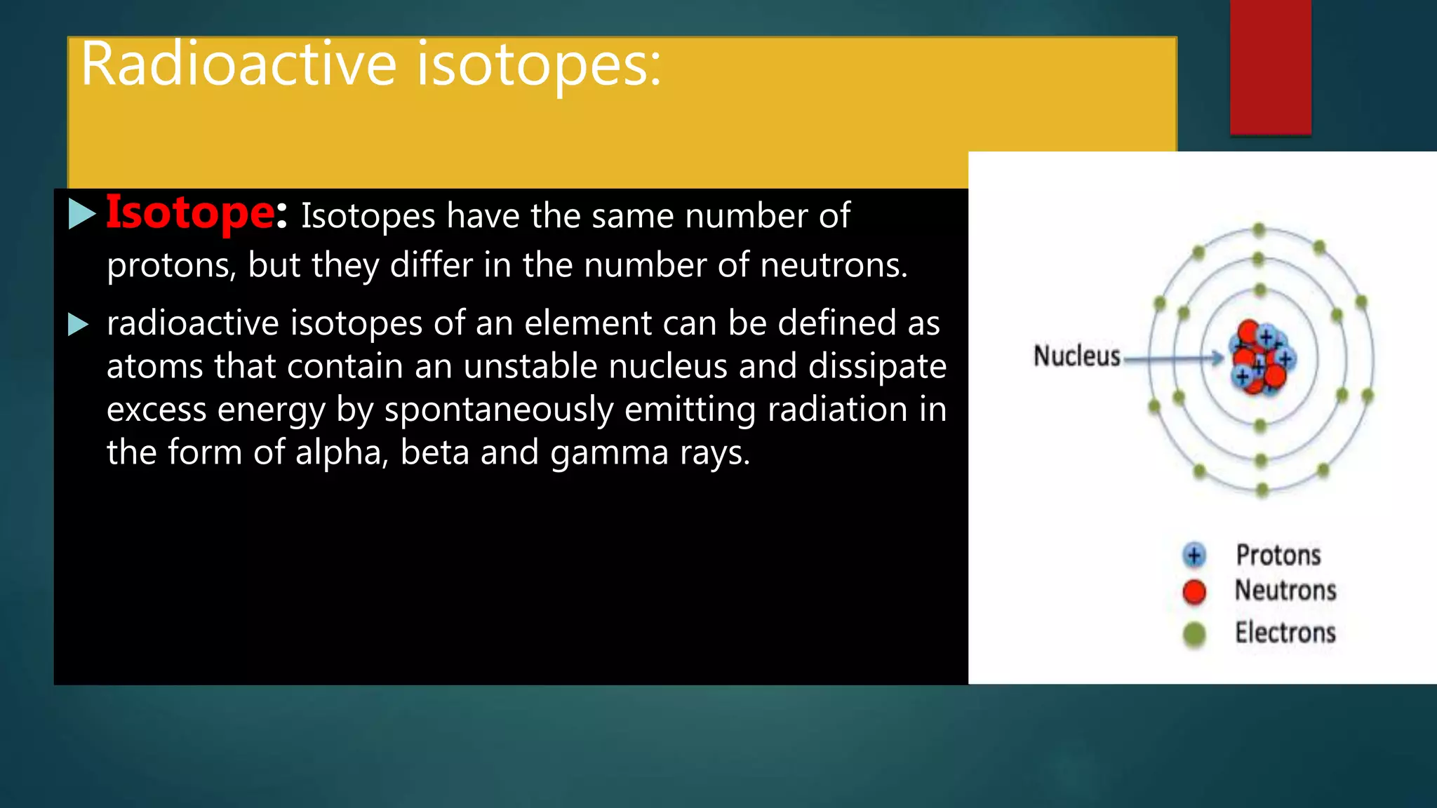 Radioactive application in medical | PPTX