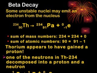 Radioactive decay | PPT | Chemistry | Science