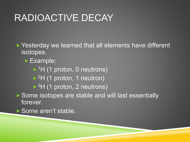 Radioactive decay | PPT