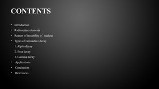 radioactive decay biswajeet.pptx by Subhashree | PPTX | Chemistry | Science