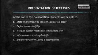 Radioactive decay half-life calculation | PPTX