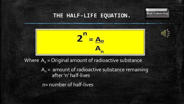 Radioactive decay half-life calculation