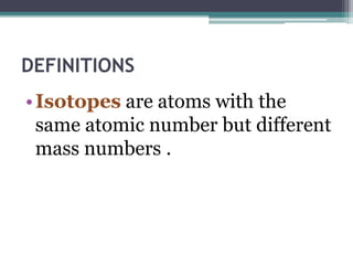 Radioactive Isotopes Examples