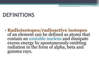 Radioactive Isotopes Examples