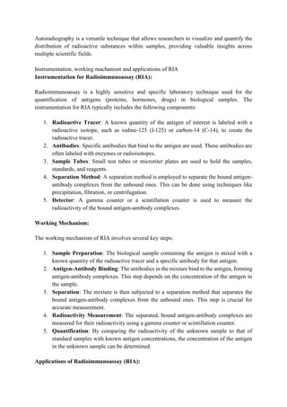 RADIOACTIVE ISOTOPES-Scintillation Counting,Autoradiography and RIA | DOCX