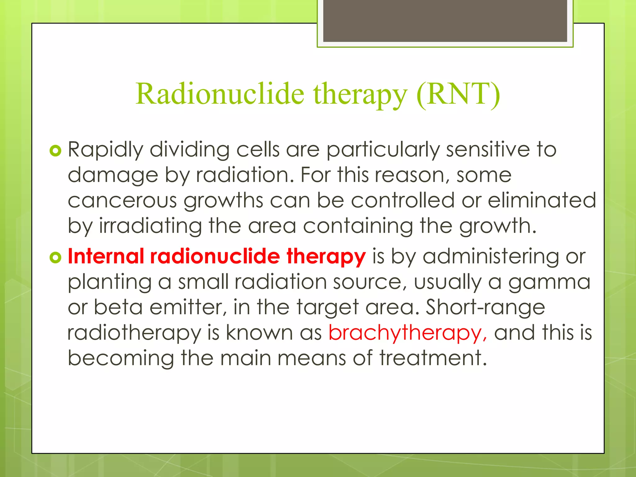 Radioactive isotopes in medicine | PPTX