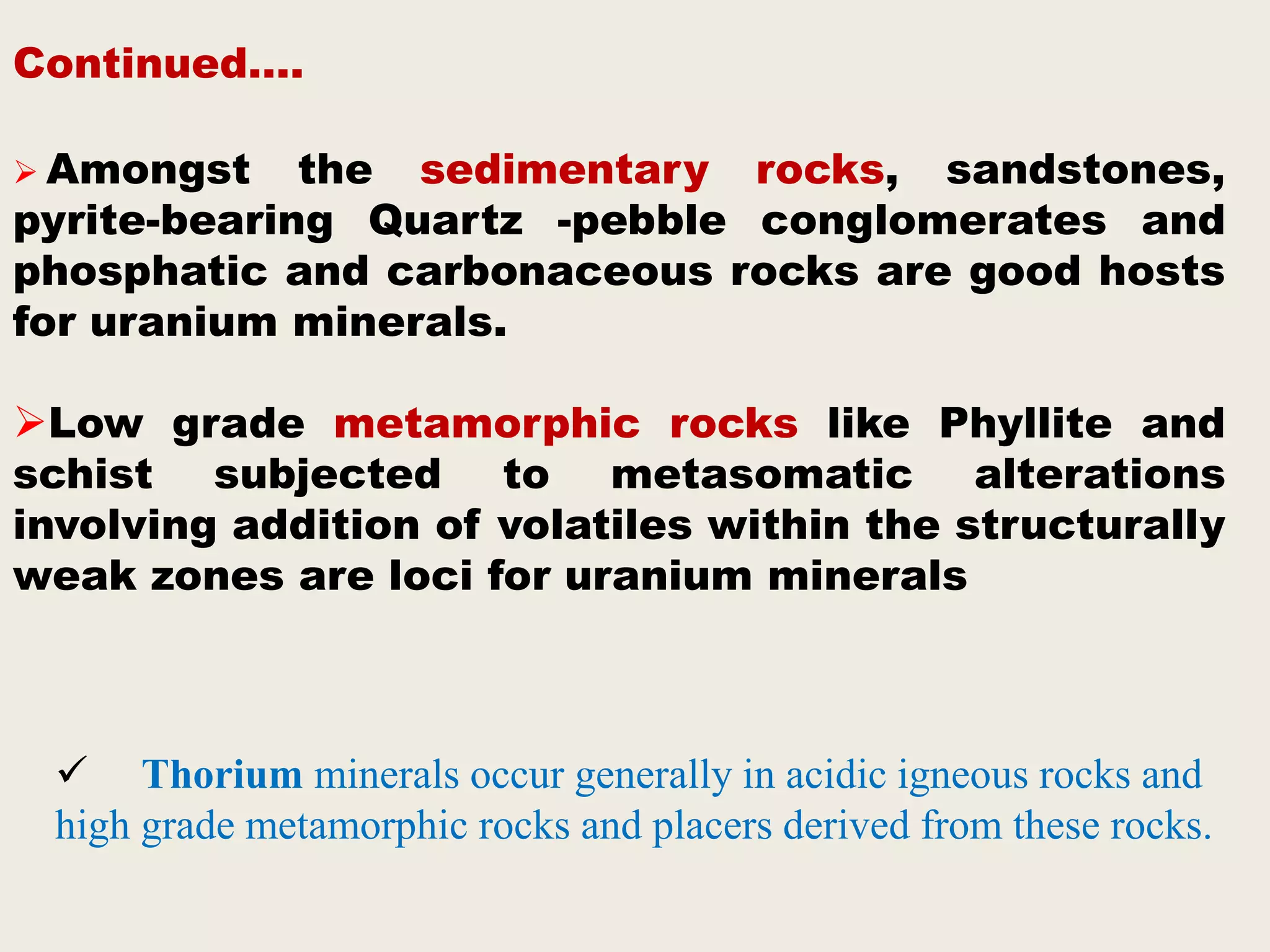 Radioactive mineral deposits in india | PPTX