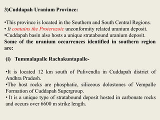 Radioactive mineral deposits in india | PPTX