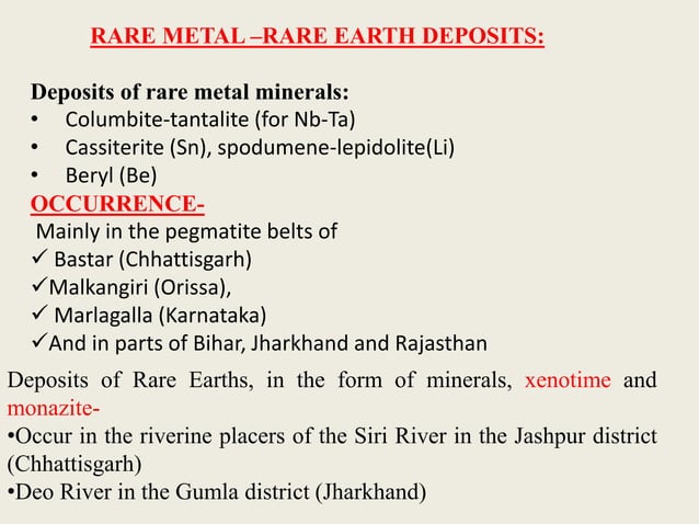 Radioactive mineral deposits in india | PPTX