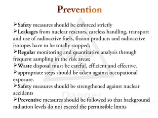Prevention Of Radioactive Pollution