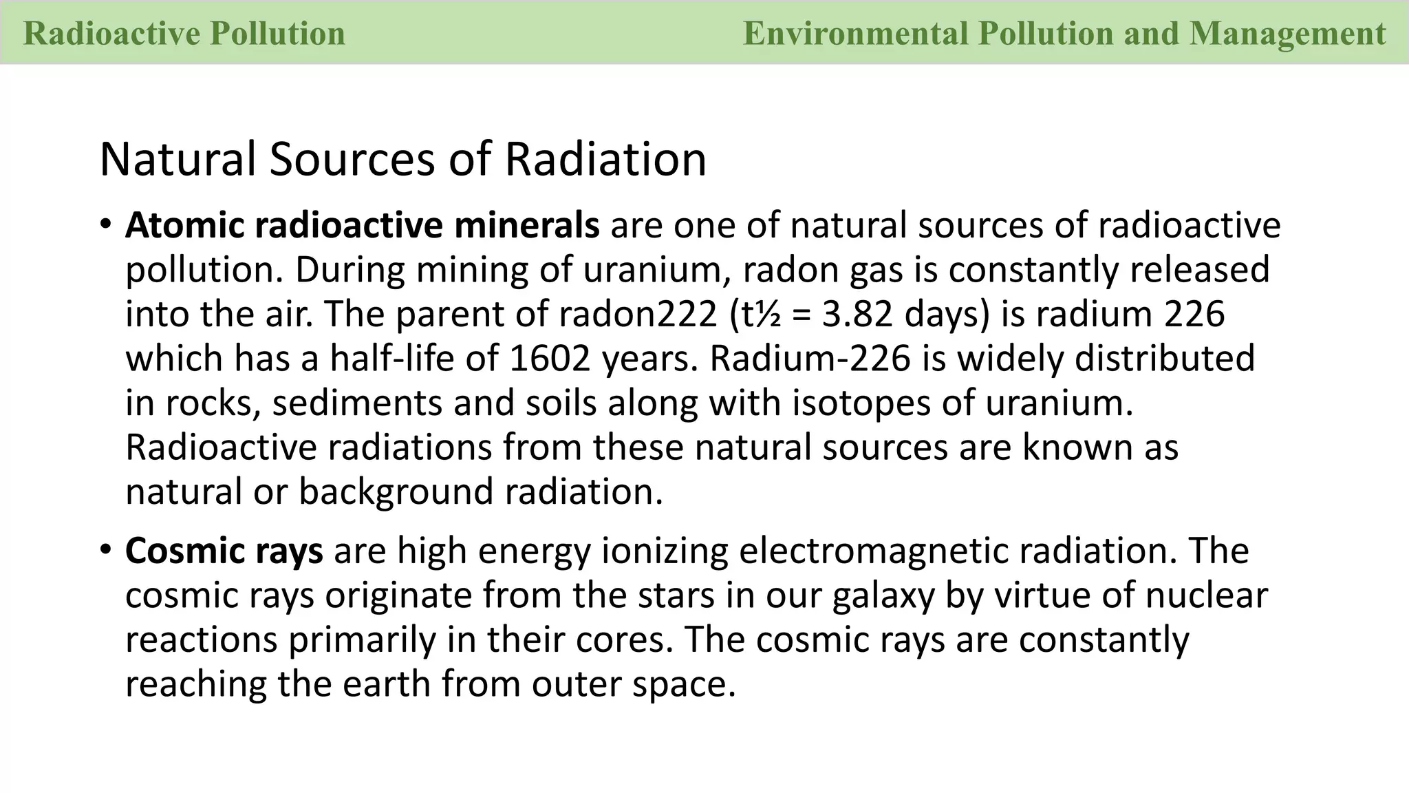 Radioactive pollution | PDF