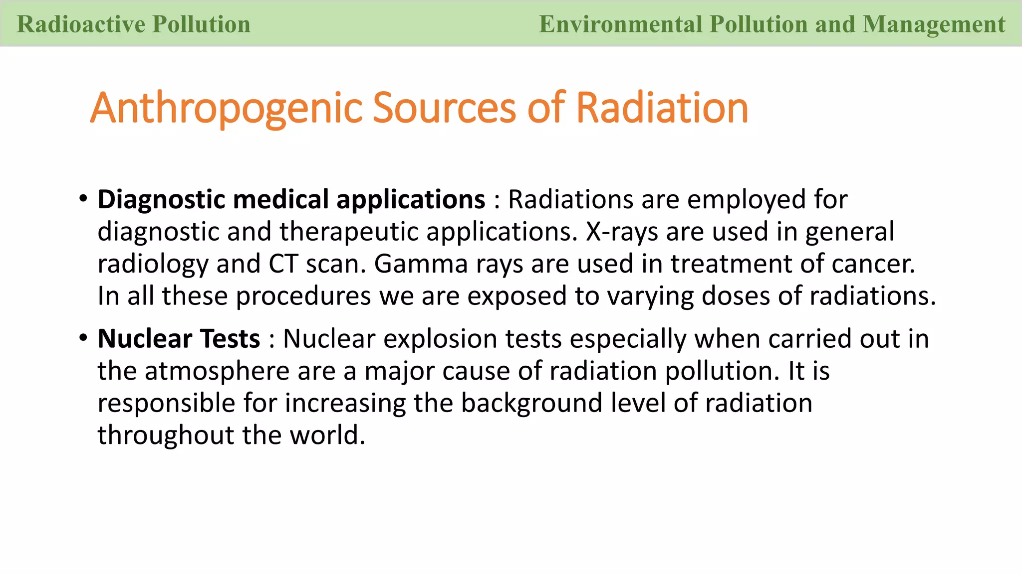Radioactive pollution | PDF