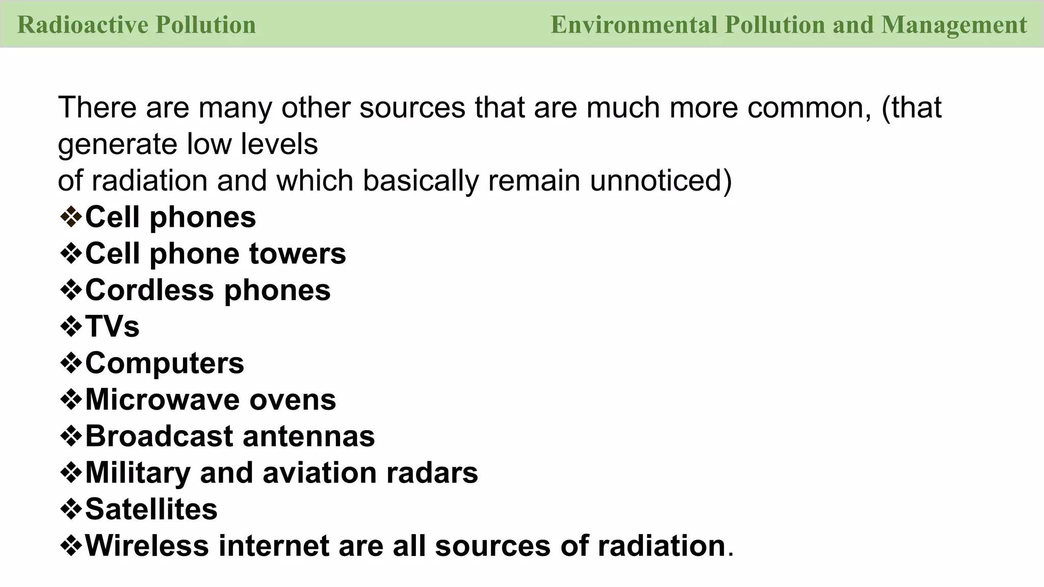 Radioactive pollution | PDF