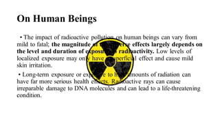 Radioactive pollution taskeen rubab 28145 | PPT