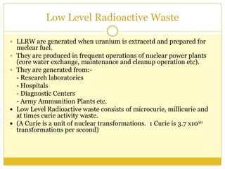 Seminar on Radioactive Waste Presentation | PPTX