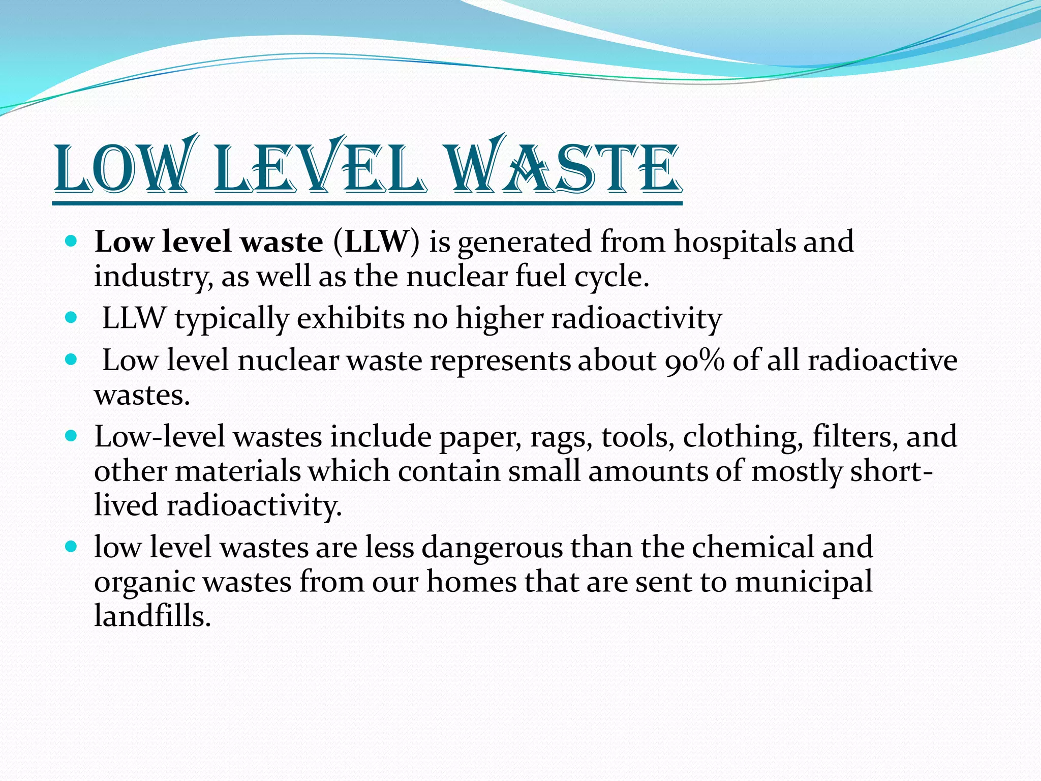 Radio active waste management | PPTX