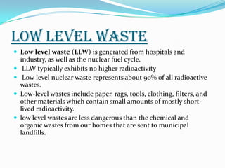 Radio active waste management | PPTX