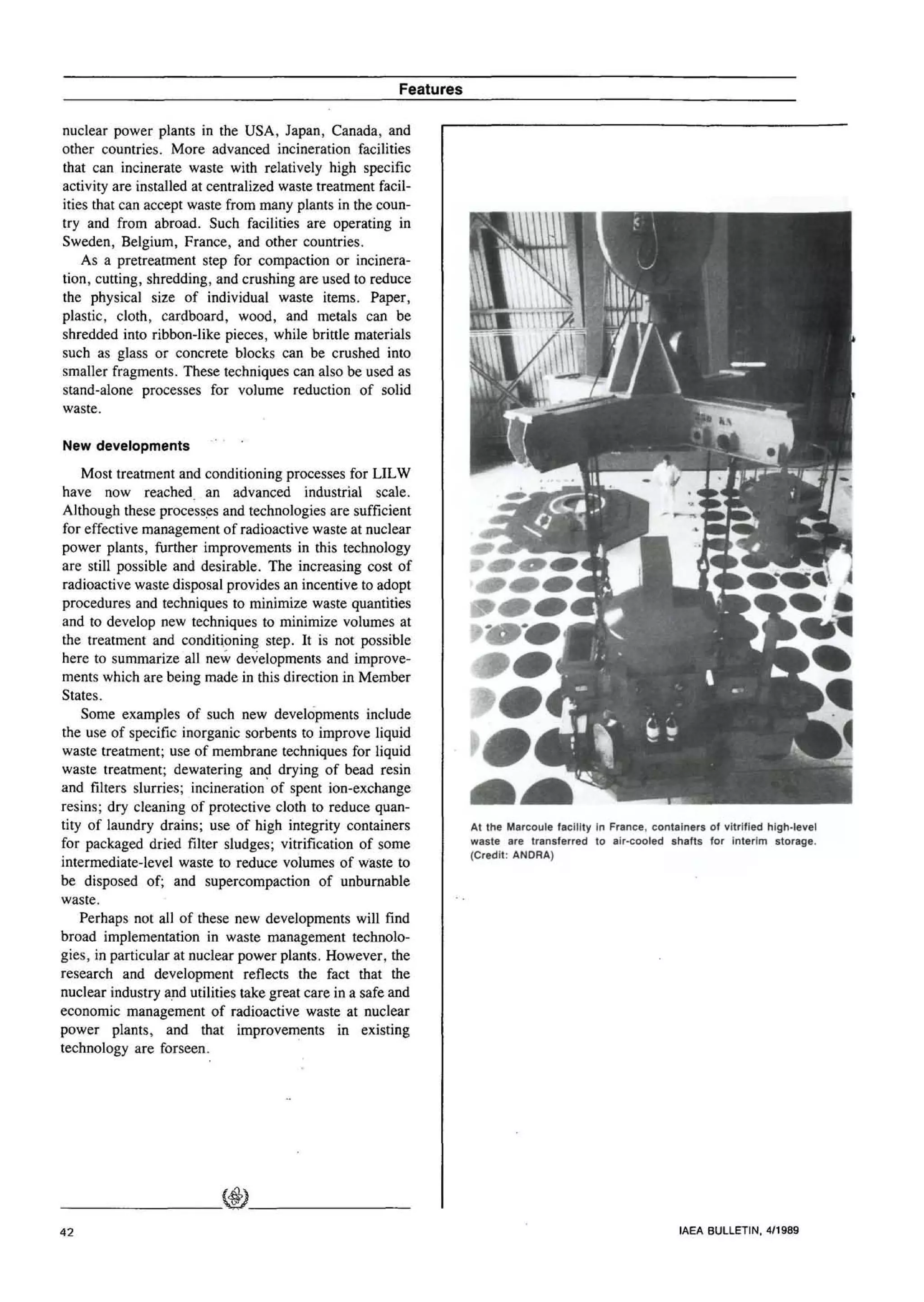 Radioactive waste management nuclear plants for class | PDF