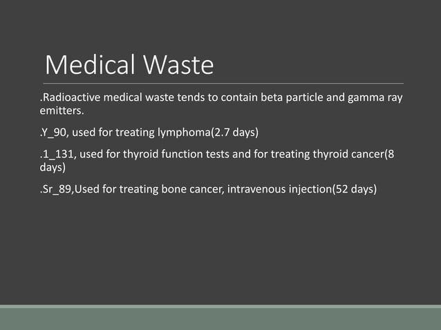 Radioactive waste managment | PPTX | Chemistry | Science