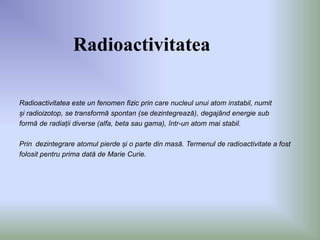 Radioactivitatea | PPTX