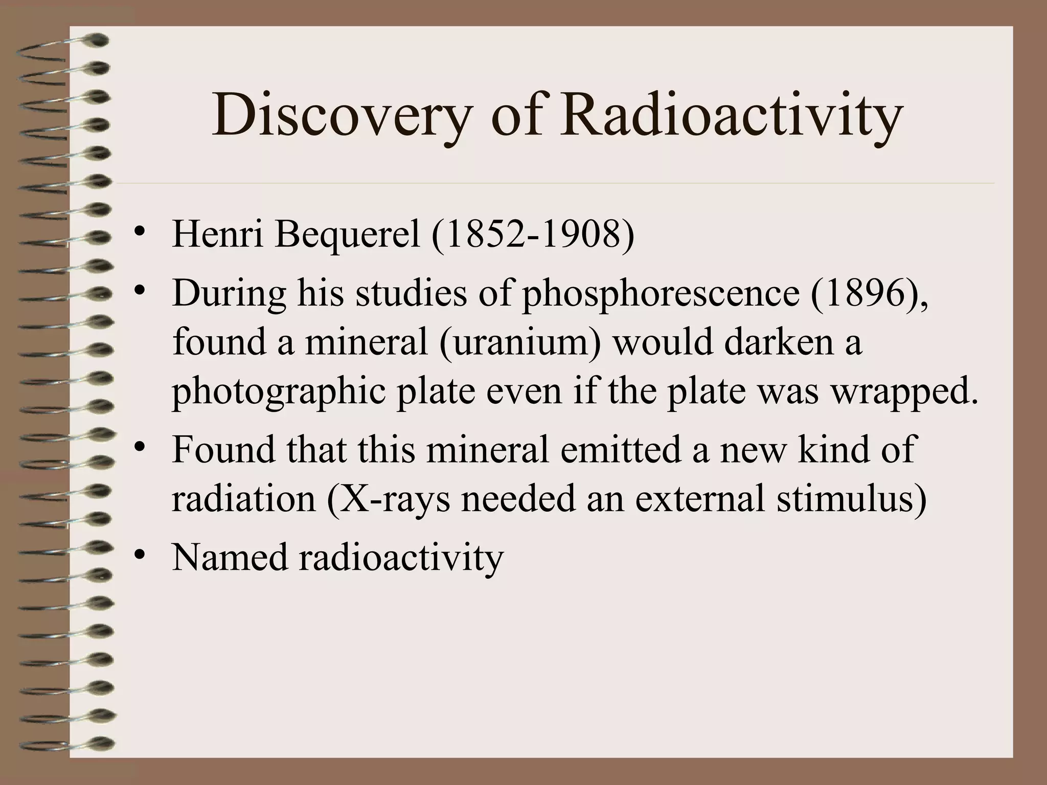 Radioactivity | PPT | Chemistry | Science