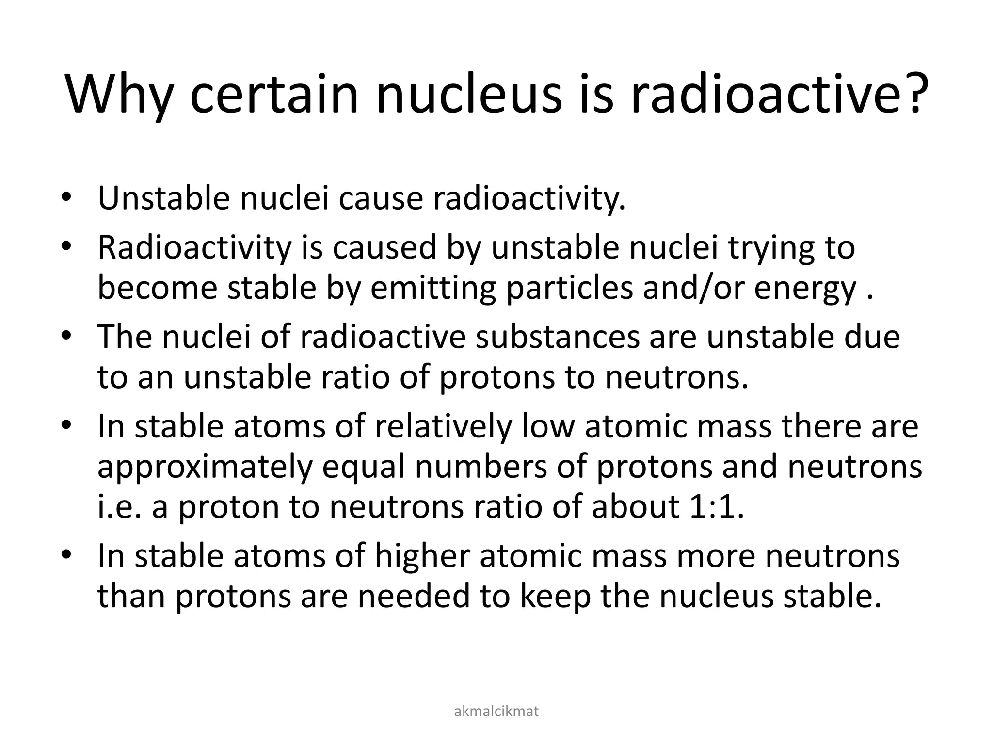 AS Level Physics' Radioactivity Presentation | PPTX
