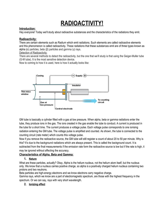 Radioactivity | PDF