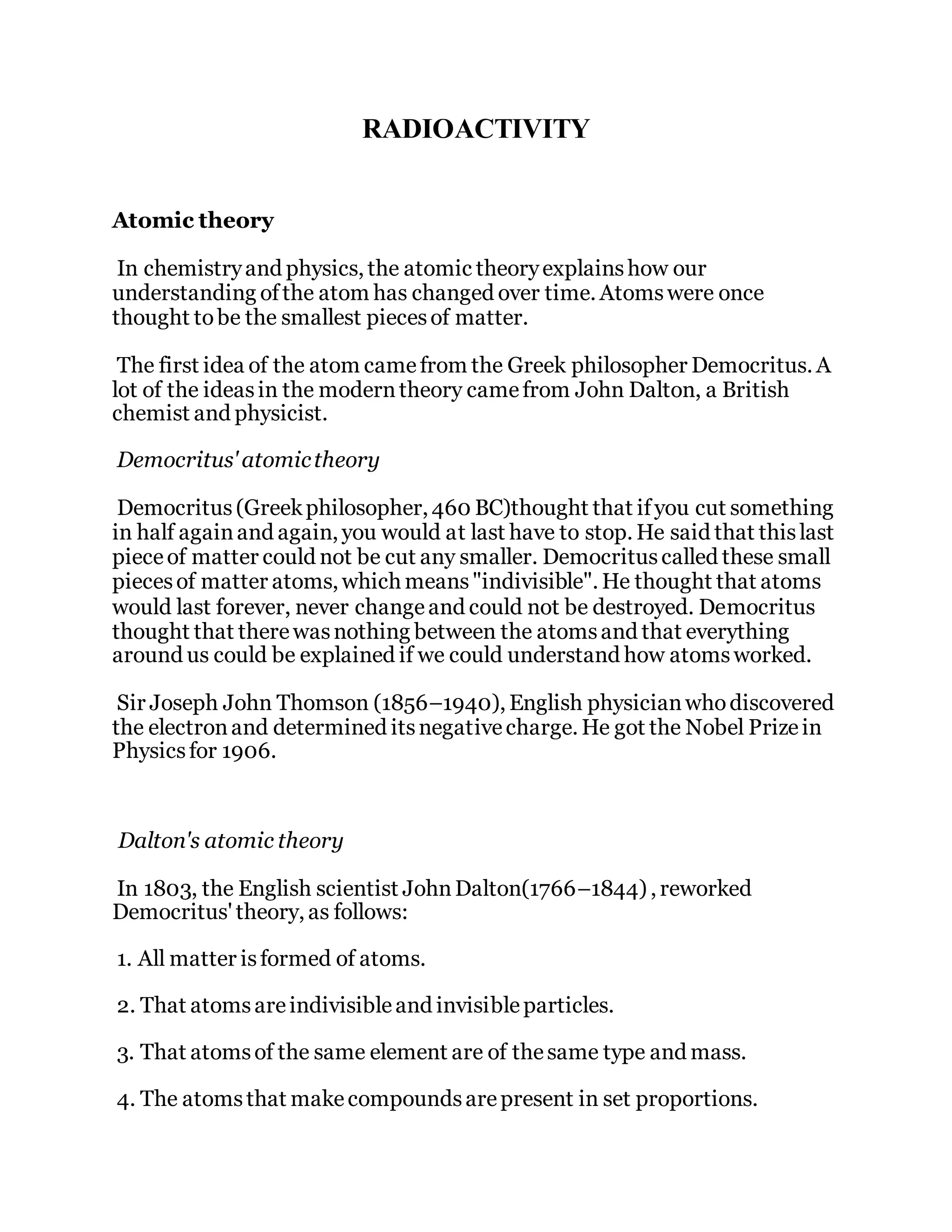 Radioactivity | DOCX